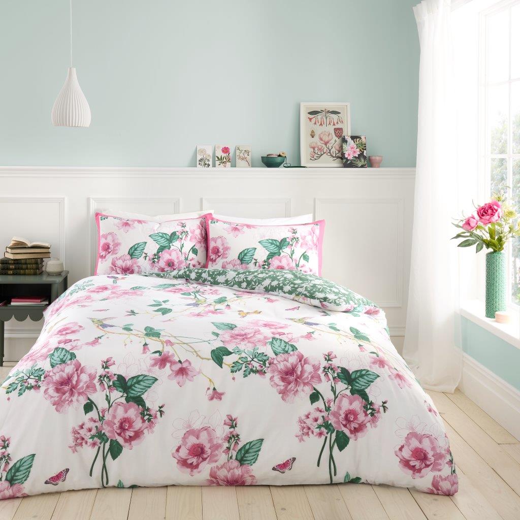 Delsie Pattern Reversible Duvet Set – The Egyptian Cotton